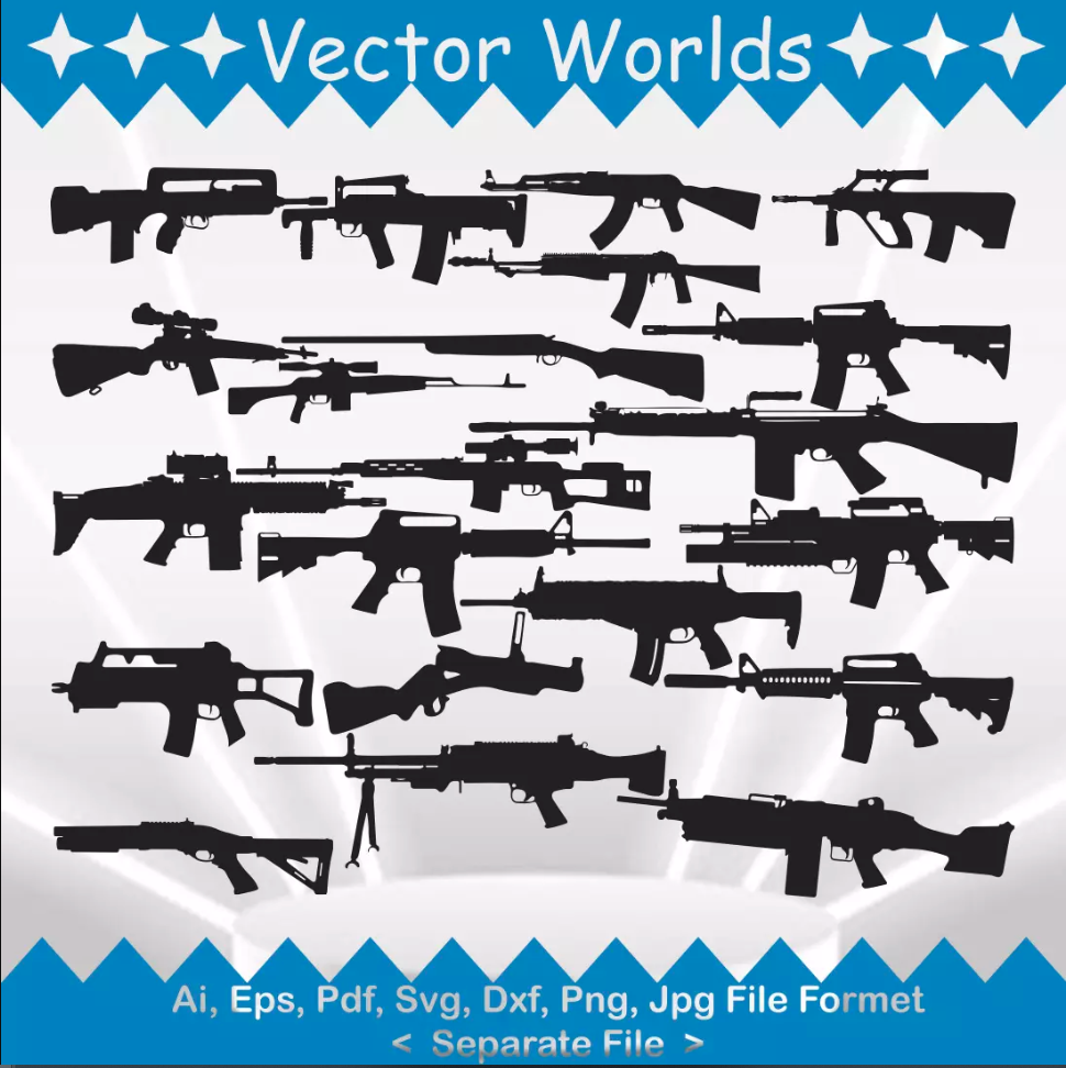 Gun svg, Guns svg, Man, Woman, SVG, ai, pdf, eps, svg, dxf, - Inspire ...