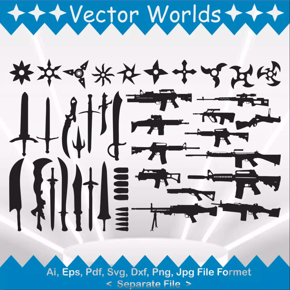 Gun Pistol Sword svg, Gun Pistol Swords svg, Gun Pistol, Swo - Inspire ...