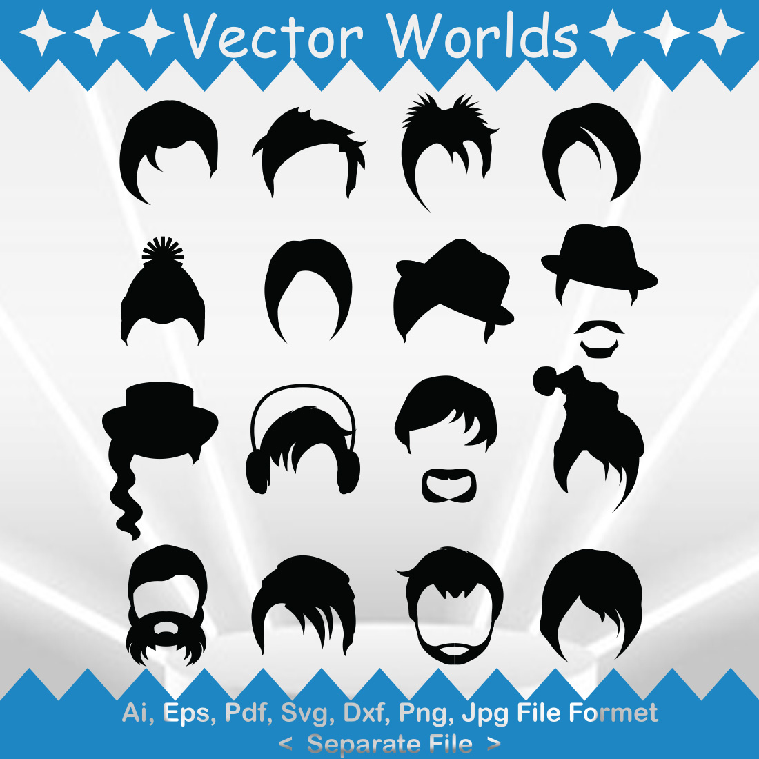 Hairstyle svg, Hairstyles svg, Hair, style, SVG, ai, pdf, ep - Inspire ...
