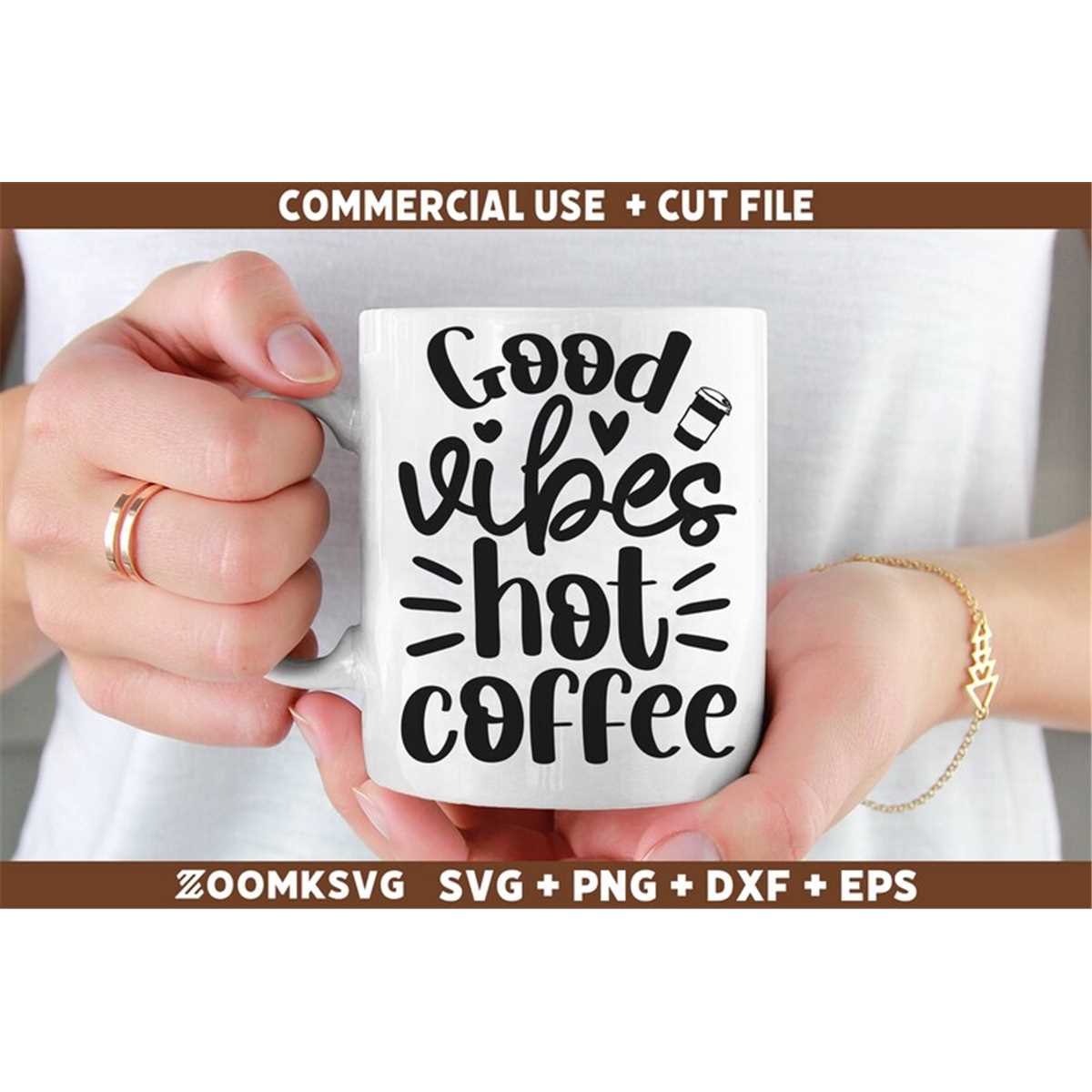 Good vibes Hot coffee SVG, Funny Coffee SVG, Coffee Quote Sv | Inspire ...