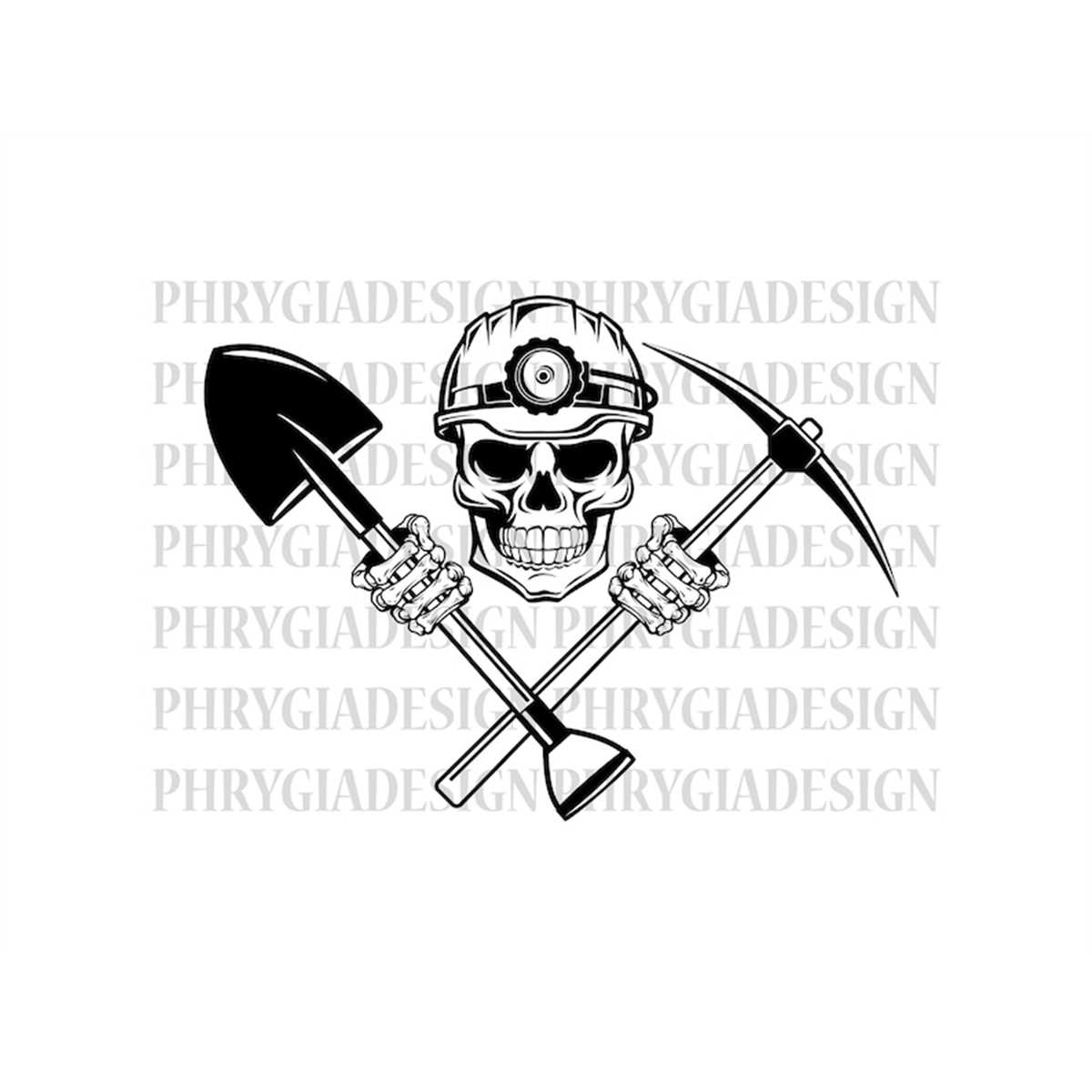 Coal Miner Skull Svg Png , Mining Skull Svg , Skull Svg , Mi | Inspire ...