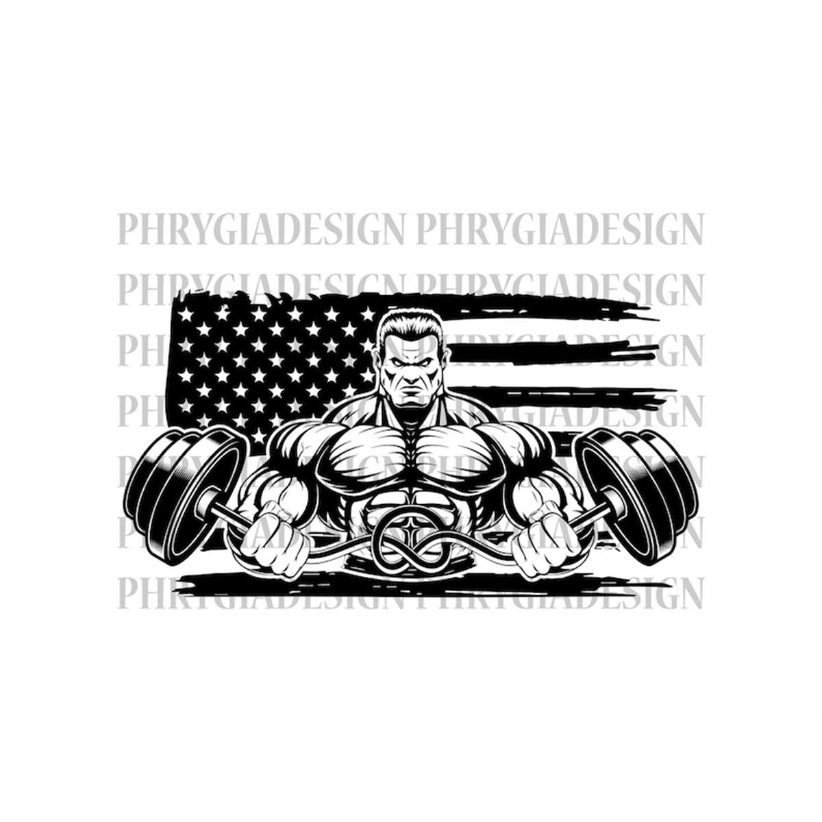 Bodybuilder Svg Png , Muscle Man Svg , Us Flag Svg , Gym Svg | Inspire ...