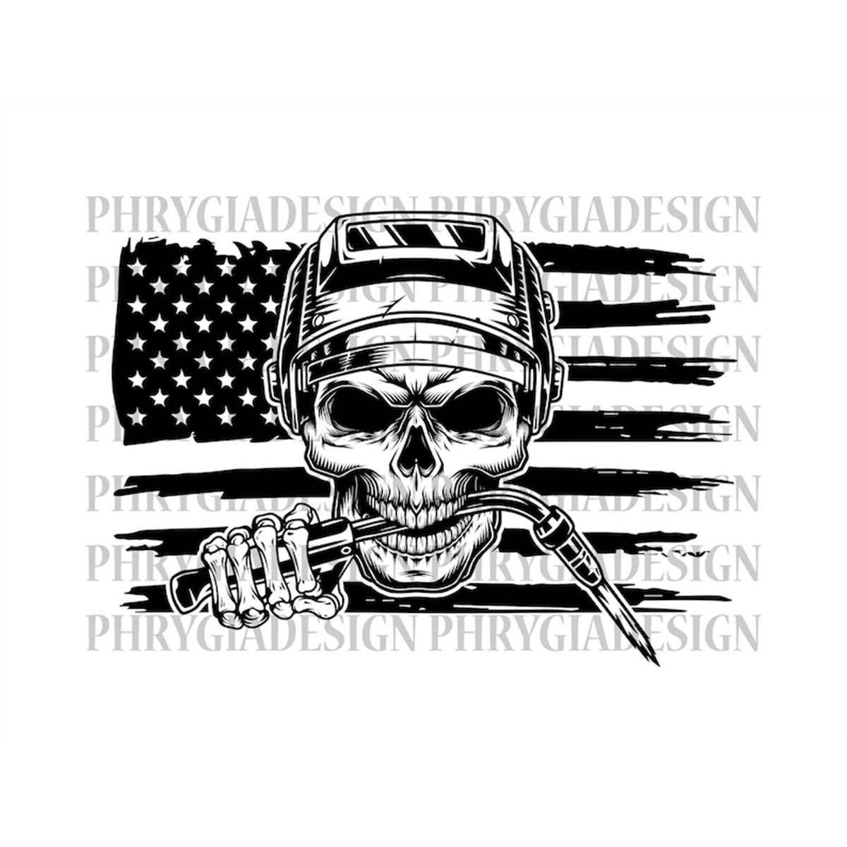 Skull And Welding Torch Svg Png , Us Welder Skull , Welder S | Inspire ...