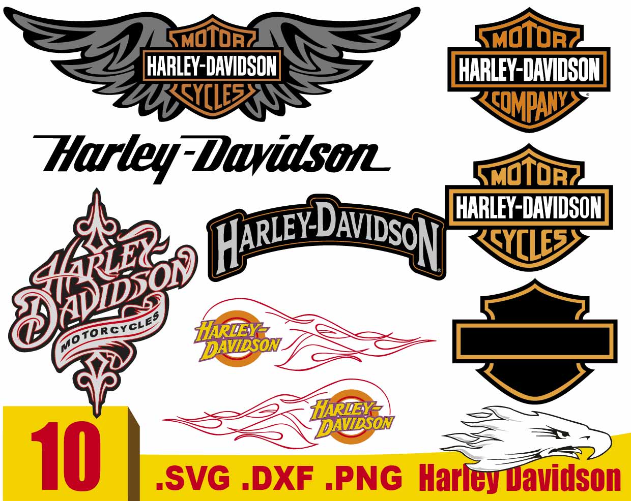 Harley Davidson Logo Svg, Harley Davidson Silhouette Svg, Tr - Inspire ...