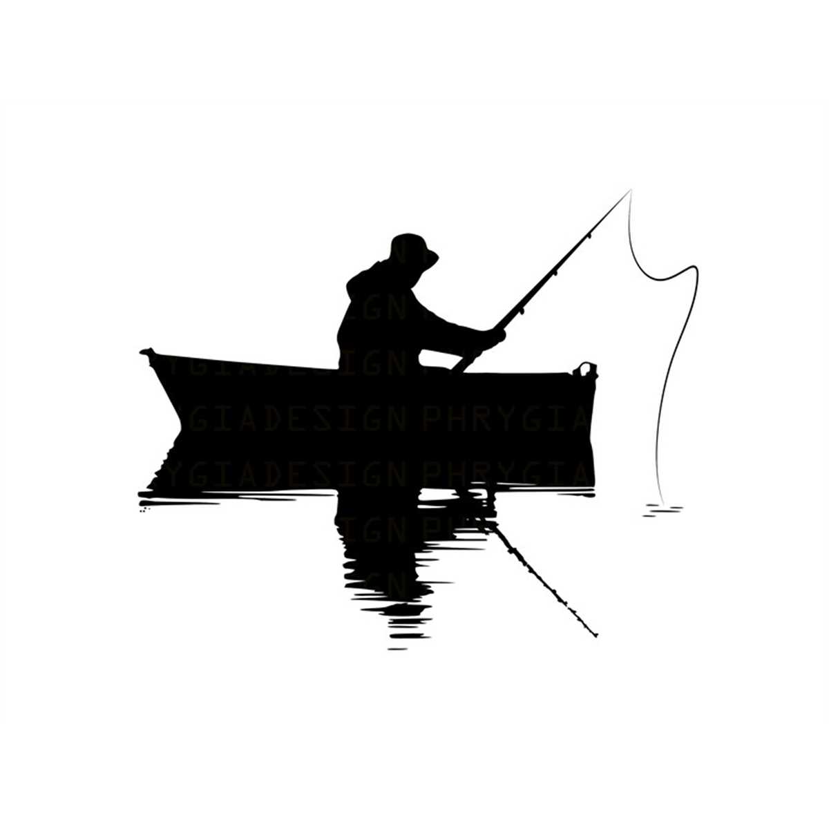 Boat Fishing Svg Png , Fisherman Clipart , Ocean , Pond , La - Inspire ...
