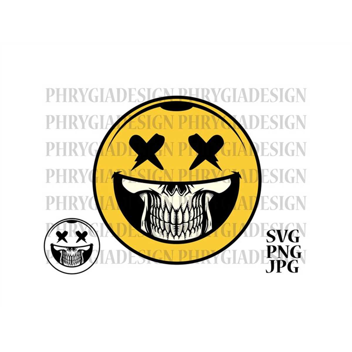 Smiley Skull Svg , Smiley Face Skull Svg , Smiley Svg , Smil | Inspire ...