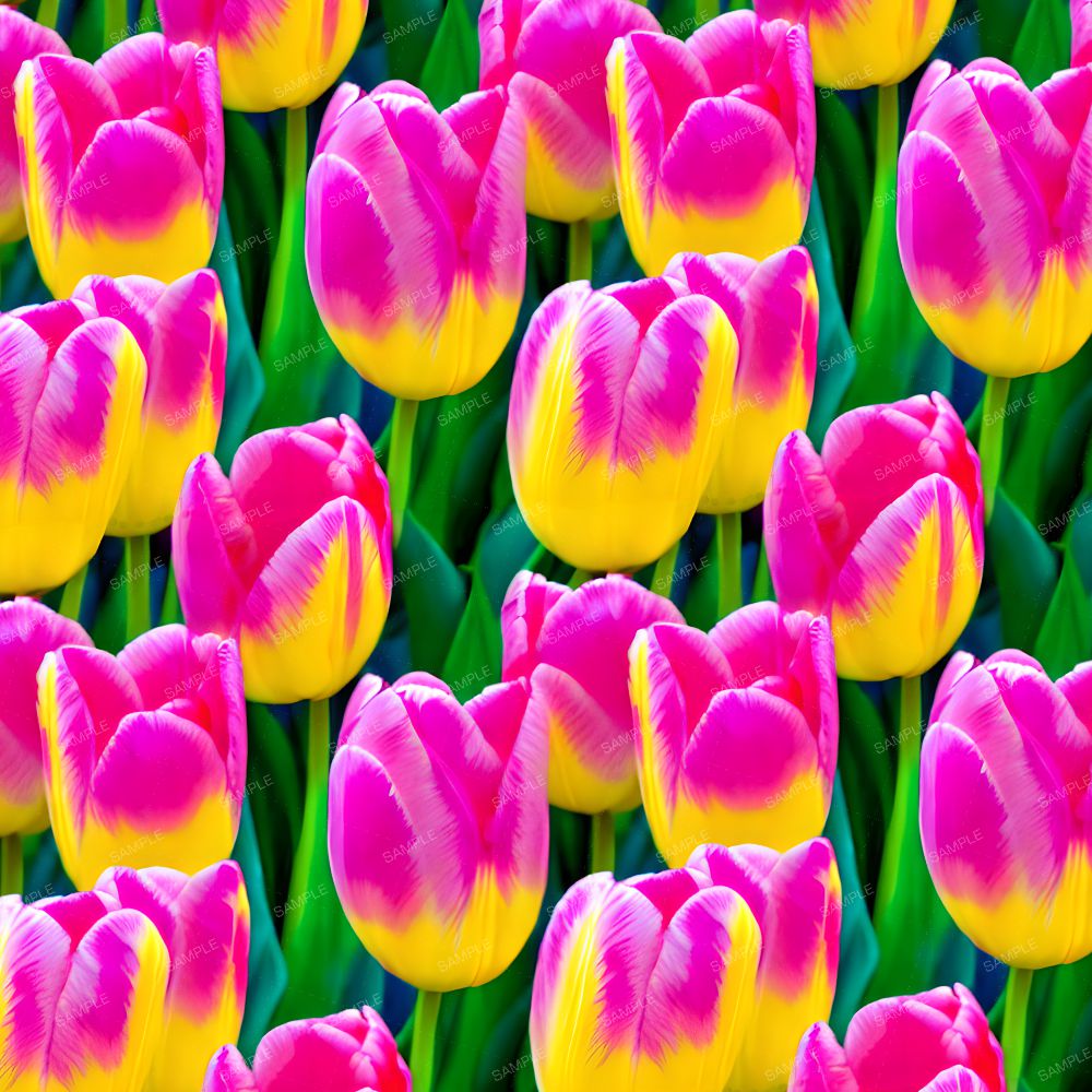 Tulip Heaven 22 Tileable Repeating Pattern - Inspire Uplift