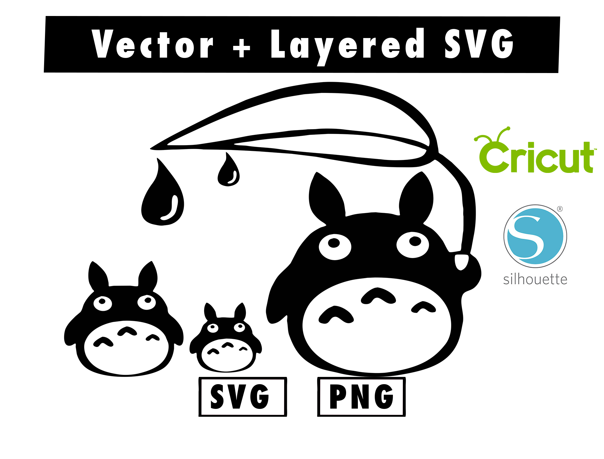 My neighbor Totoro svg and png files for cricut machine , a | Inspire ...
