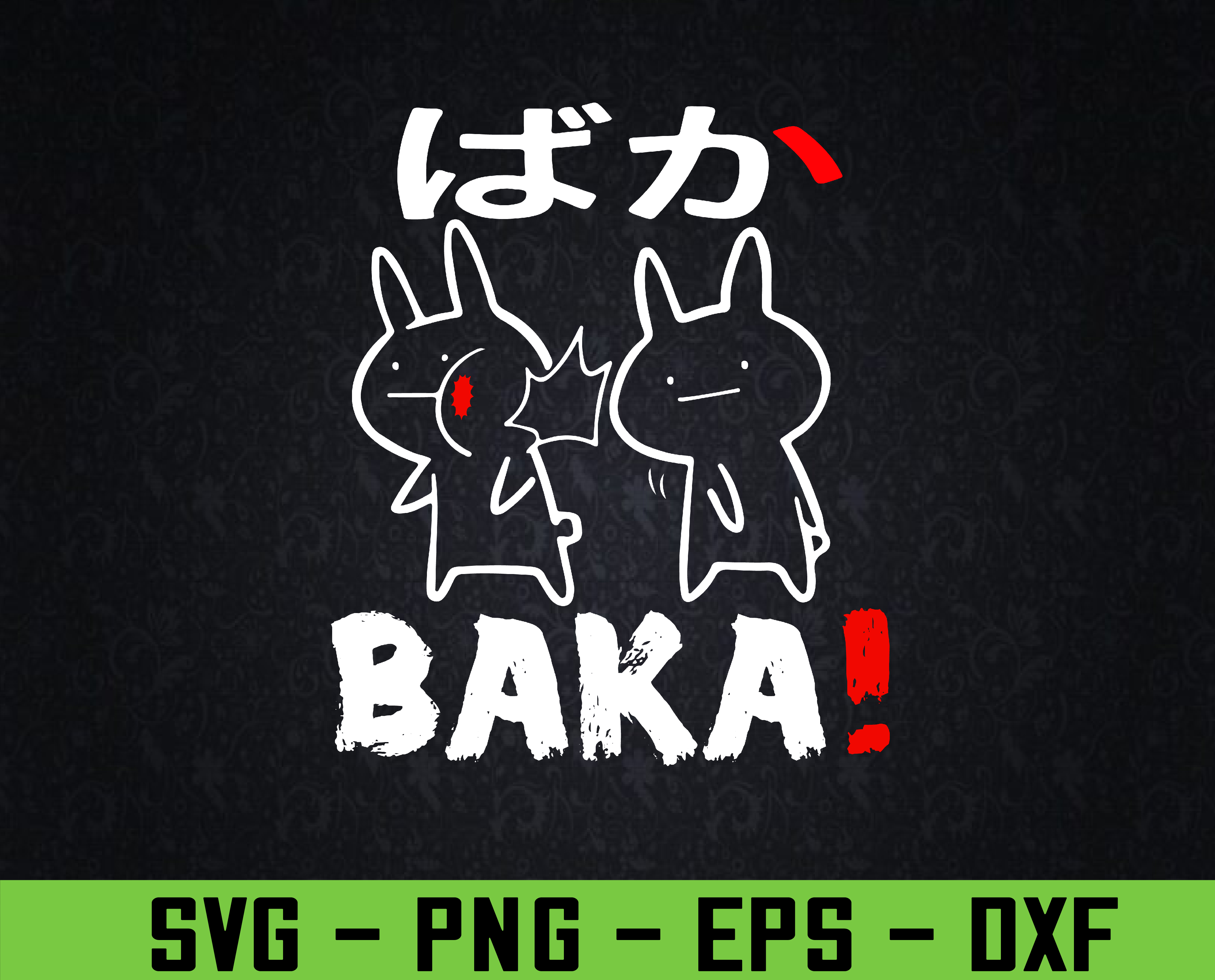 Funny Anime Baka Rabbit Slap Japanese Svg, Eps, Png, Dxf, Di | Inspire ...