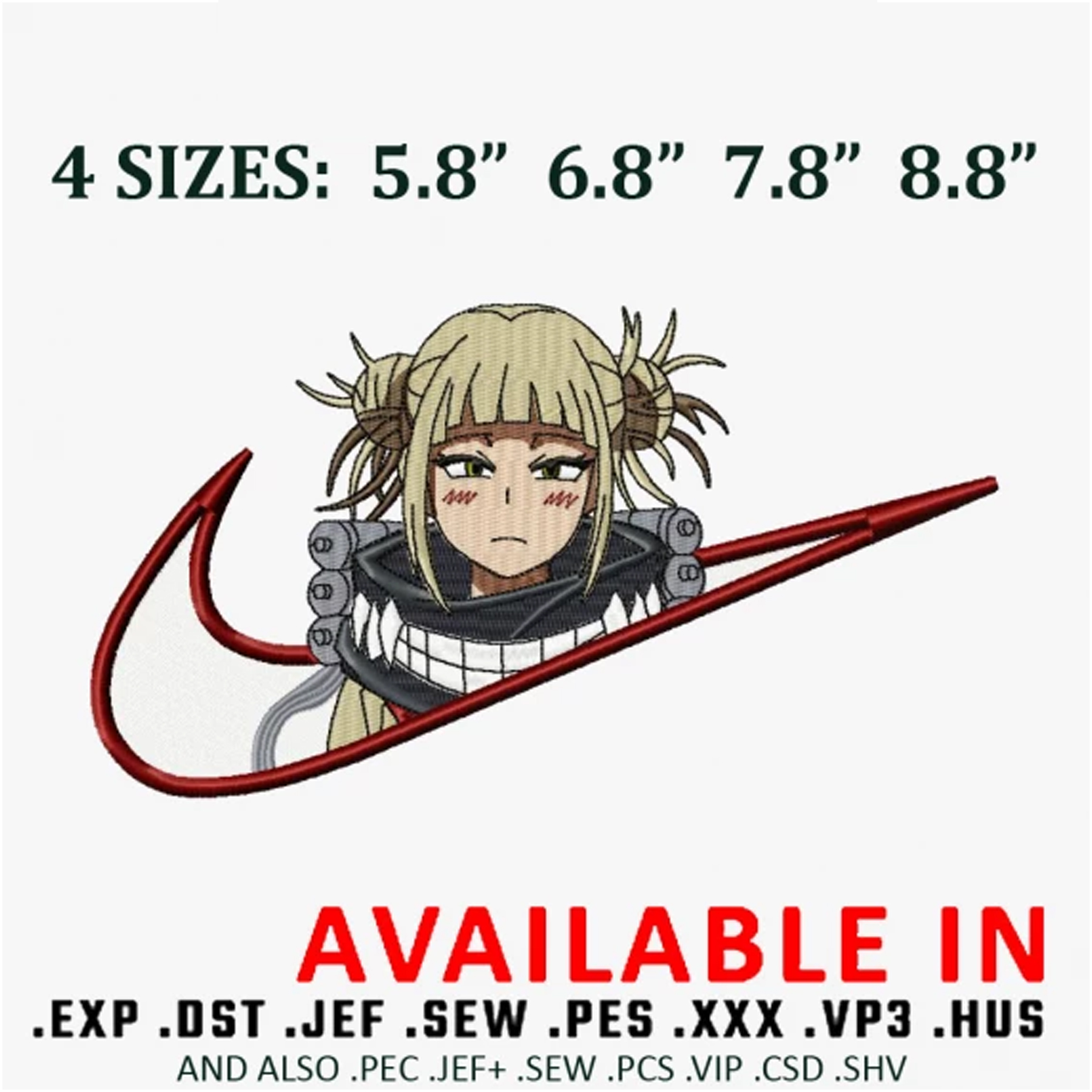 Toga Himiko Embroidery Design, Anime design, Anime shirt, An - Inspire ...