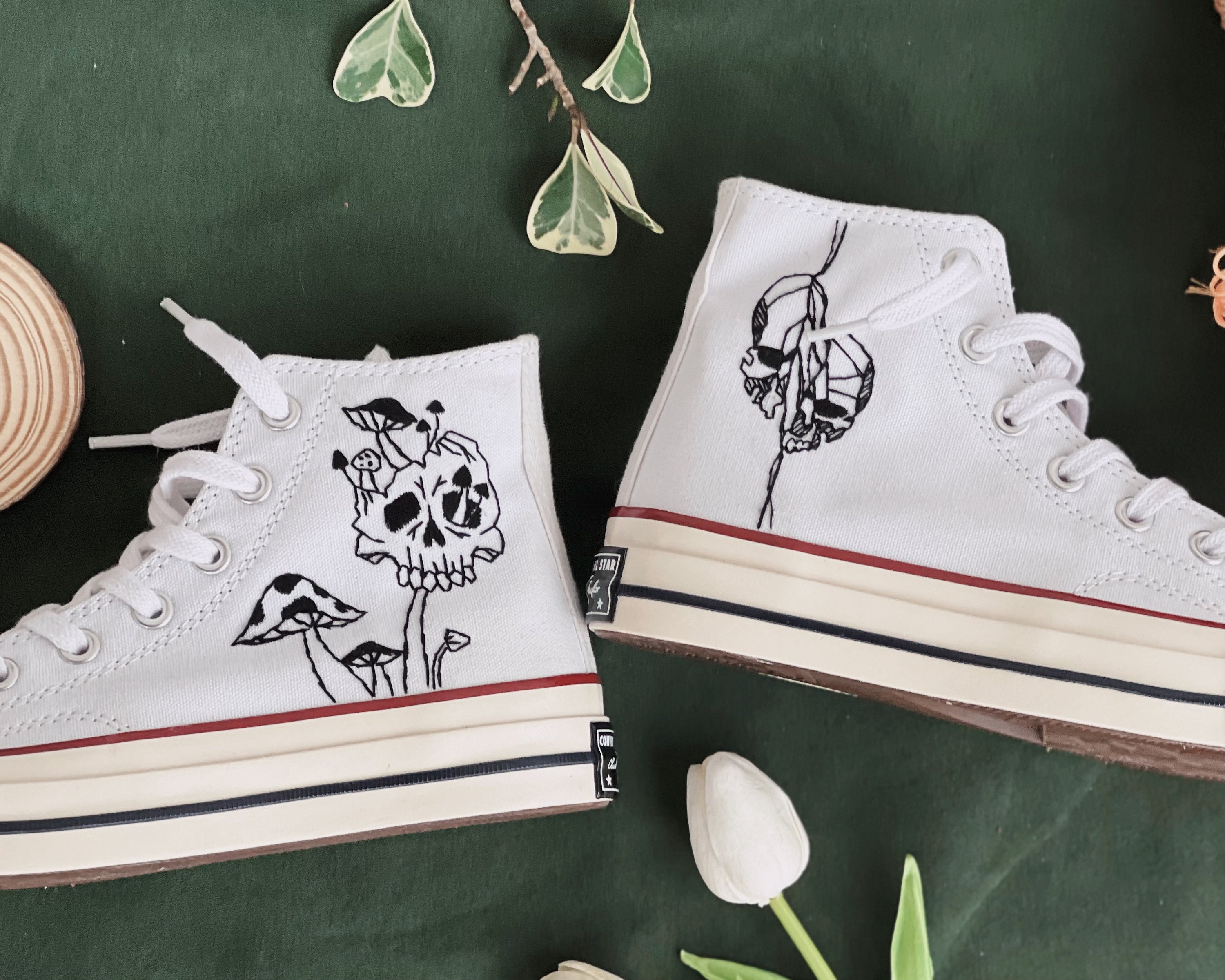 Embroidered Converse,Converse High Tops,Custom Converse Mush | Inspire ...
