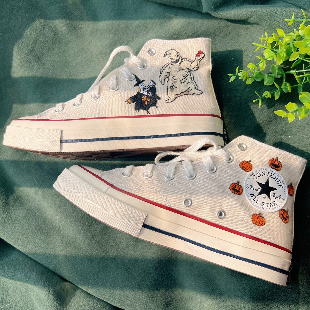 Embroidered Converse,Custom Logo Pumpkin Converse,Embroidere | Inspire ...
