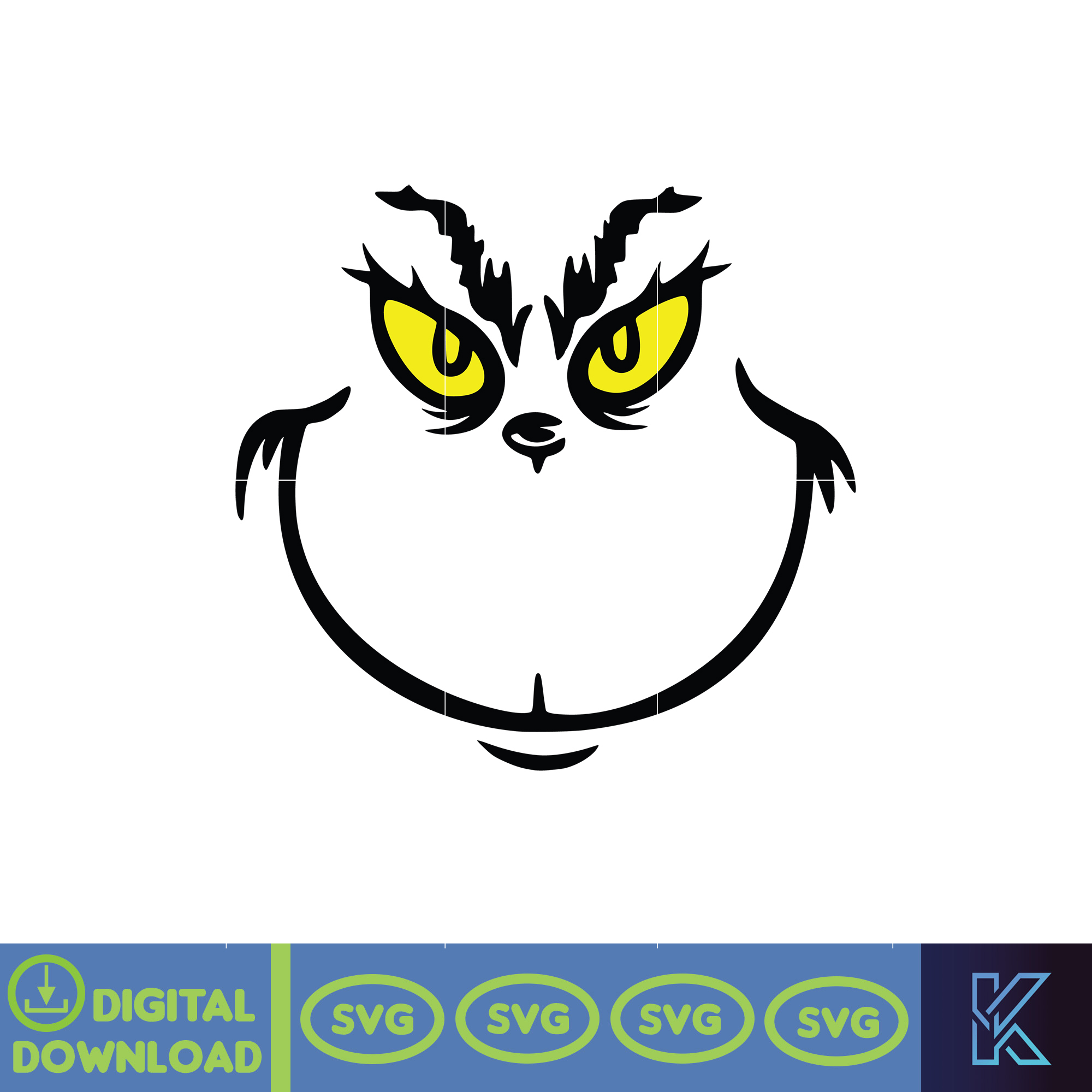 Grinch SVG, Grinch Christmas Svg, Grinch Face Svg, Grinch Ha | Inspire ...