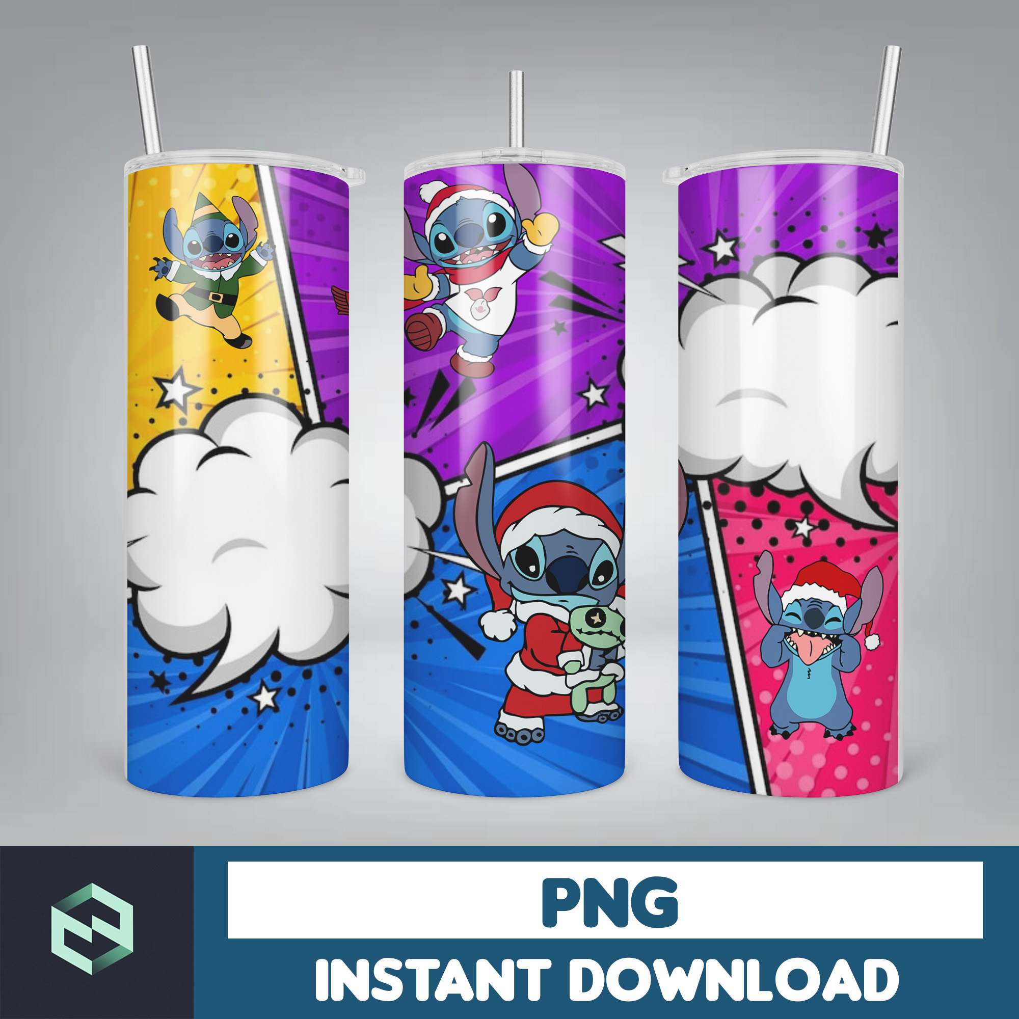 Christmas Stitch Tumbler Wrap, Stitch Sublimation Designs, 2 - Inspire ...