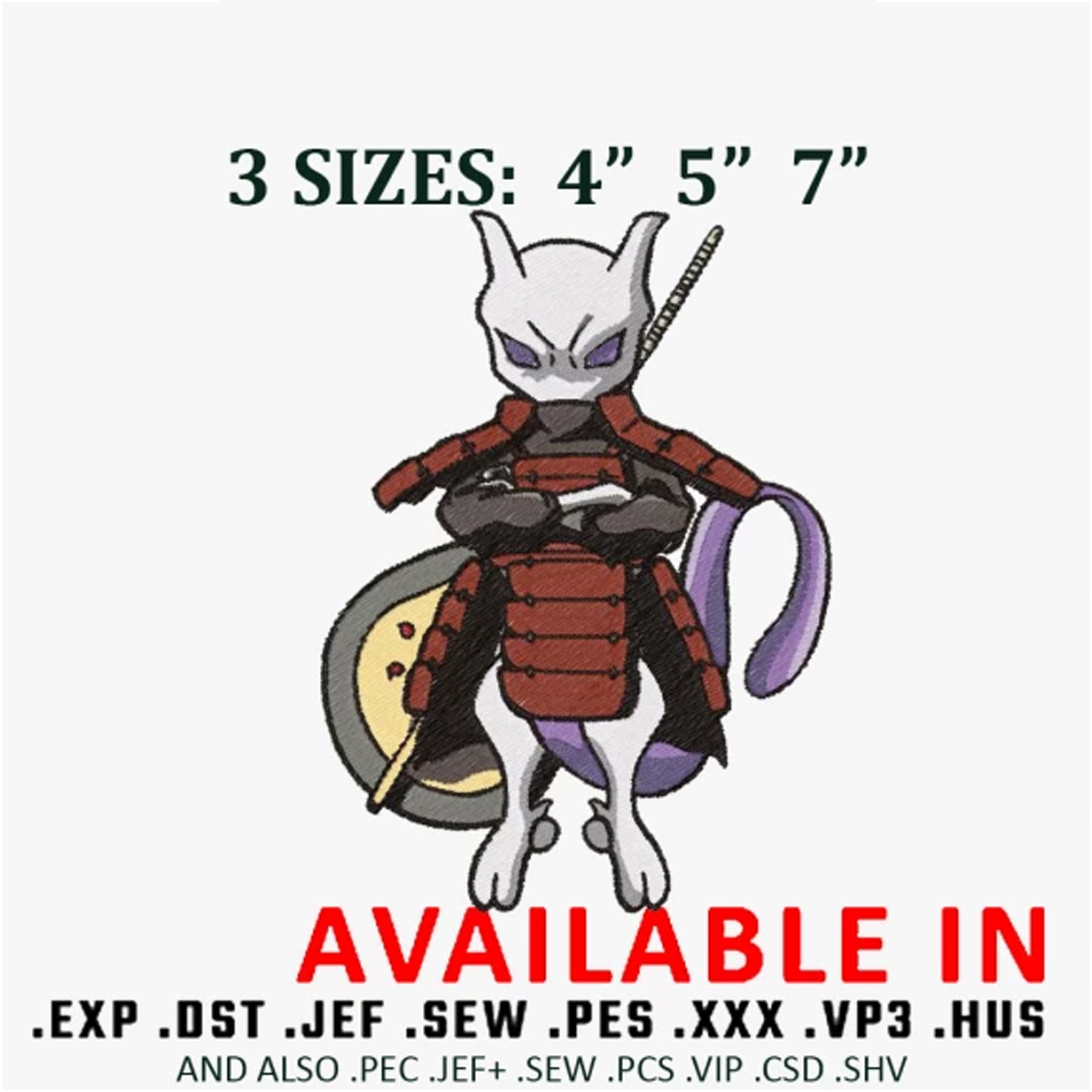 Mewtwo x madara embroidery design, Anime Embroidery, Anime d | Inspire ...