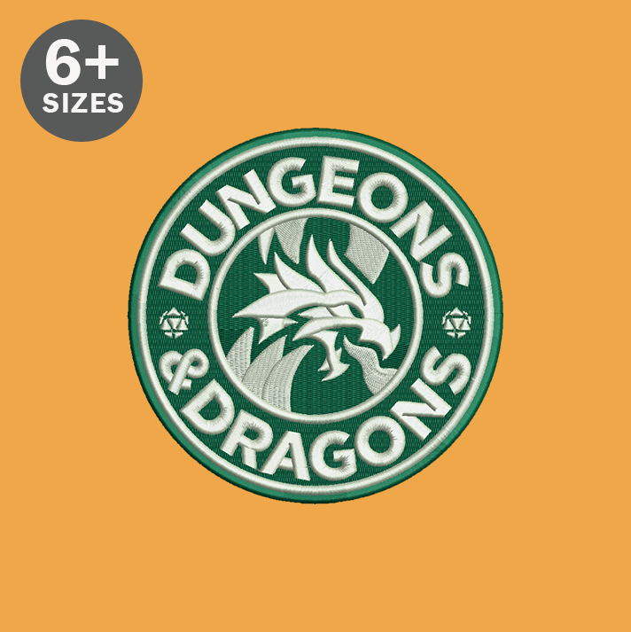 DND Dungeons and Dragons Logo Machine Embroidery RPG Design - Inspire ...