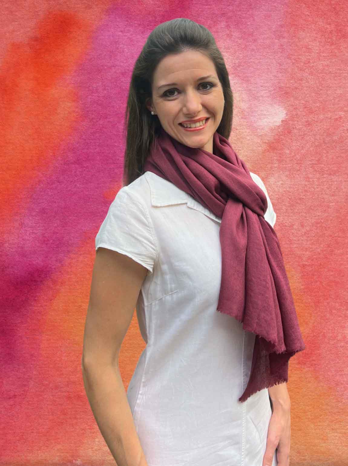 Wool/Silk Blend Thin Weave Lightweight Solid Scarves | Inspire Uplift