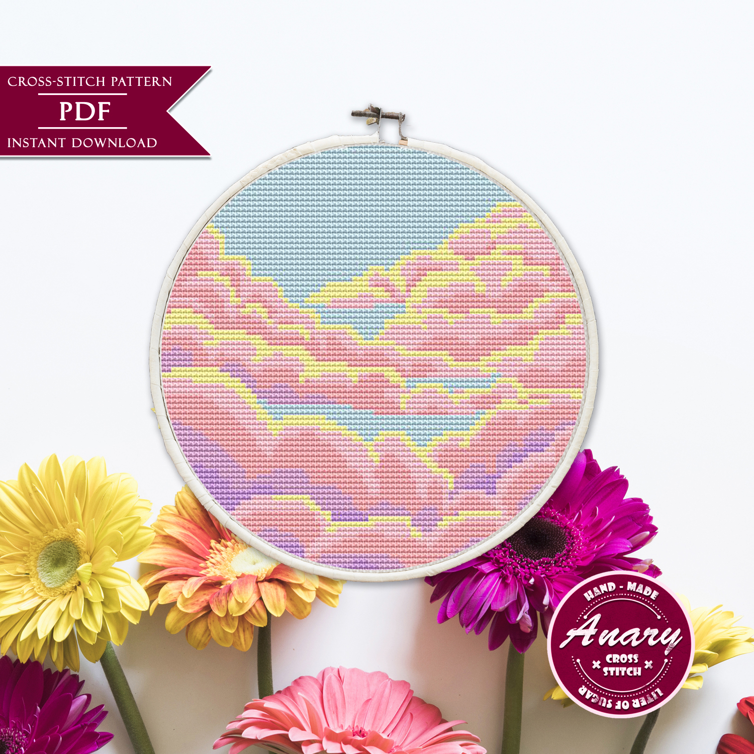 Clouds Cross Stitch Pattern - Inspire Uplift
