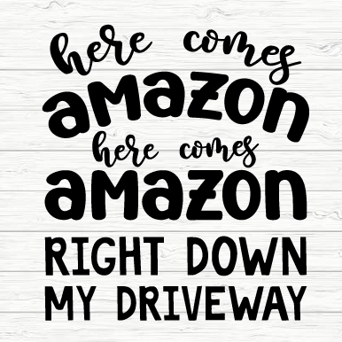 Here Comes Amazon Right Down My Driveway Shirt, Christmas Sh | Inspire Uplift