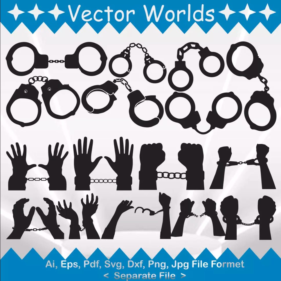 Handcuffs svg, Handcuffs svg, Hand, cuffs, SVG, ai, pdf, eps - Inspire ...
