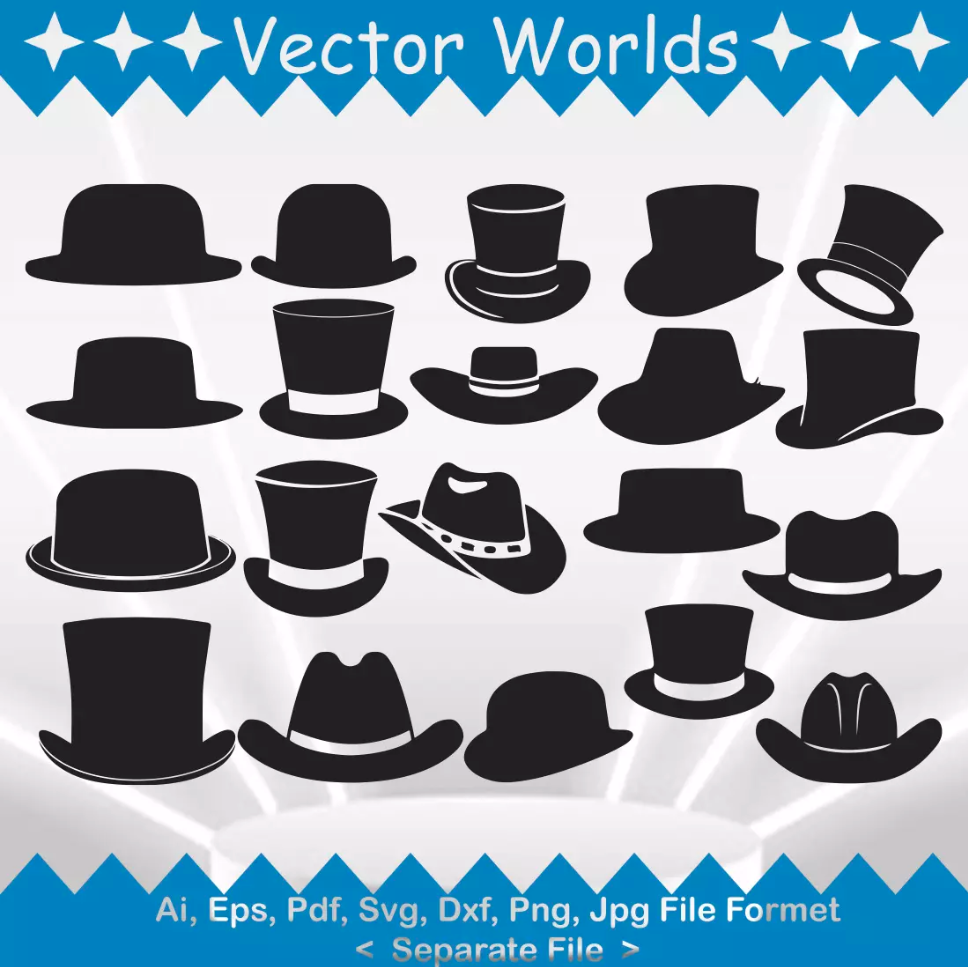 Hat svg, Hats svg, Hand, Head, SVG, ai, pdf, eps, svg, dxf, | Inspire ...