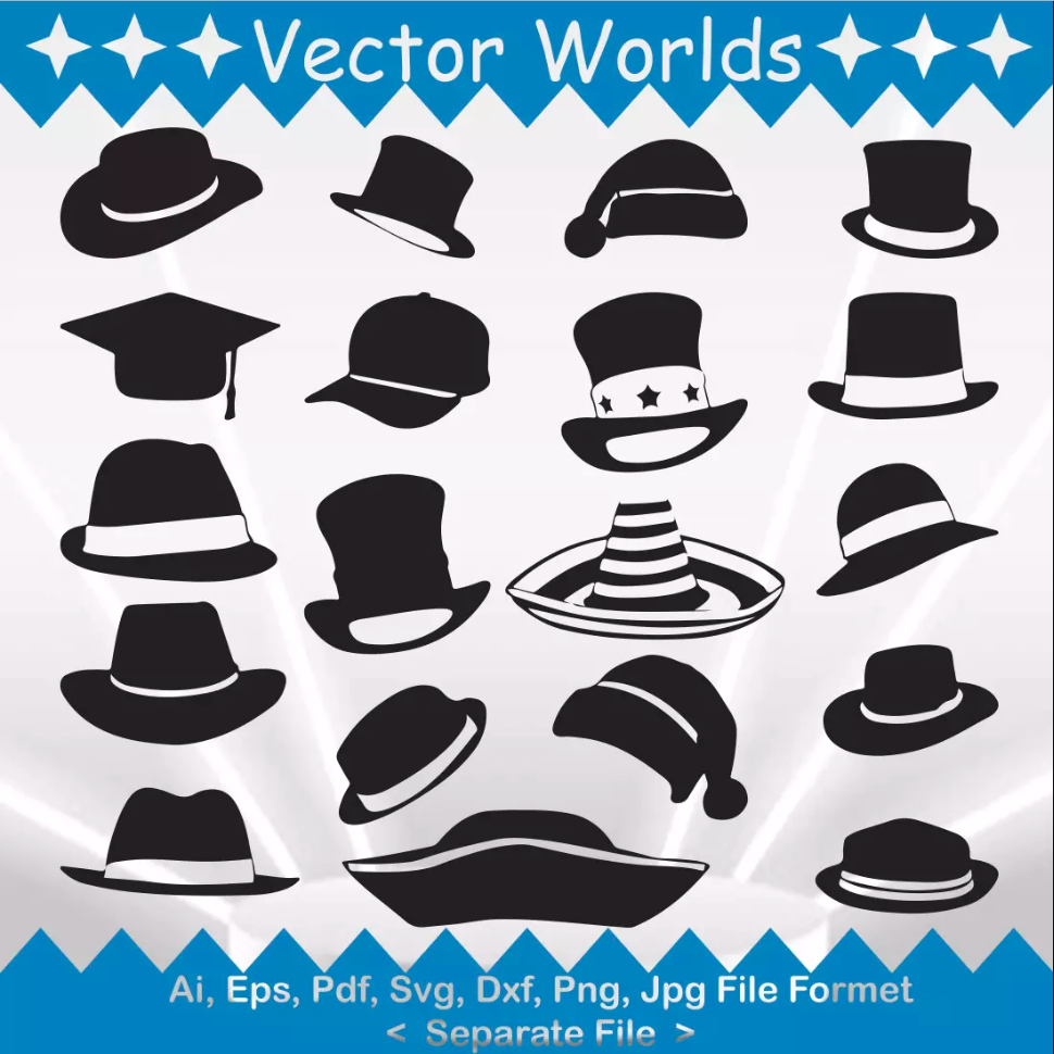 Hat svg, Hats svg, Hand, Head, SVG, ai, pdf, eps, svg, dxf, | Inspire ...
