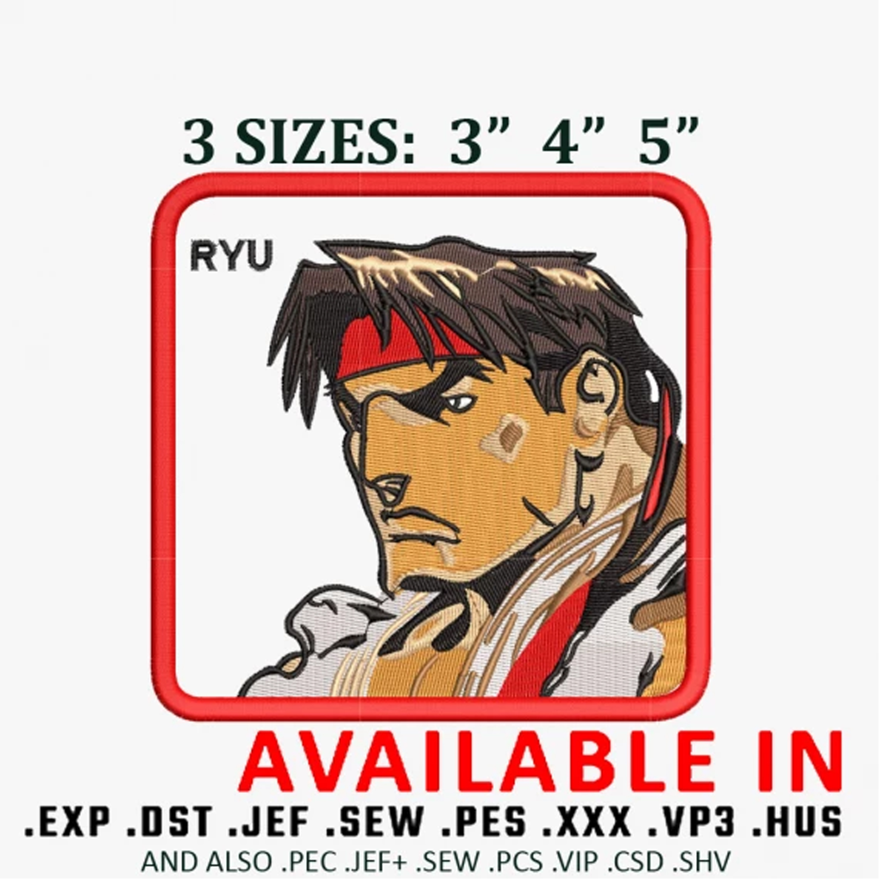 Street fighter ryu embroidery design, Embroidered shirt, Ani | Inspire ...