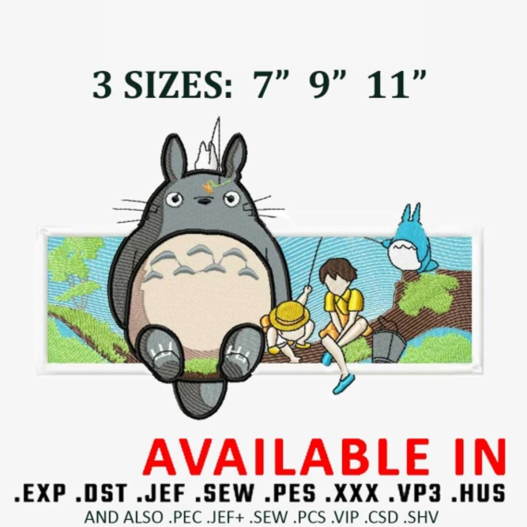 Totoro embroidery design, Anime Embroidery, Anime shirt, Ani | Inspire ...