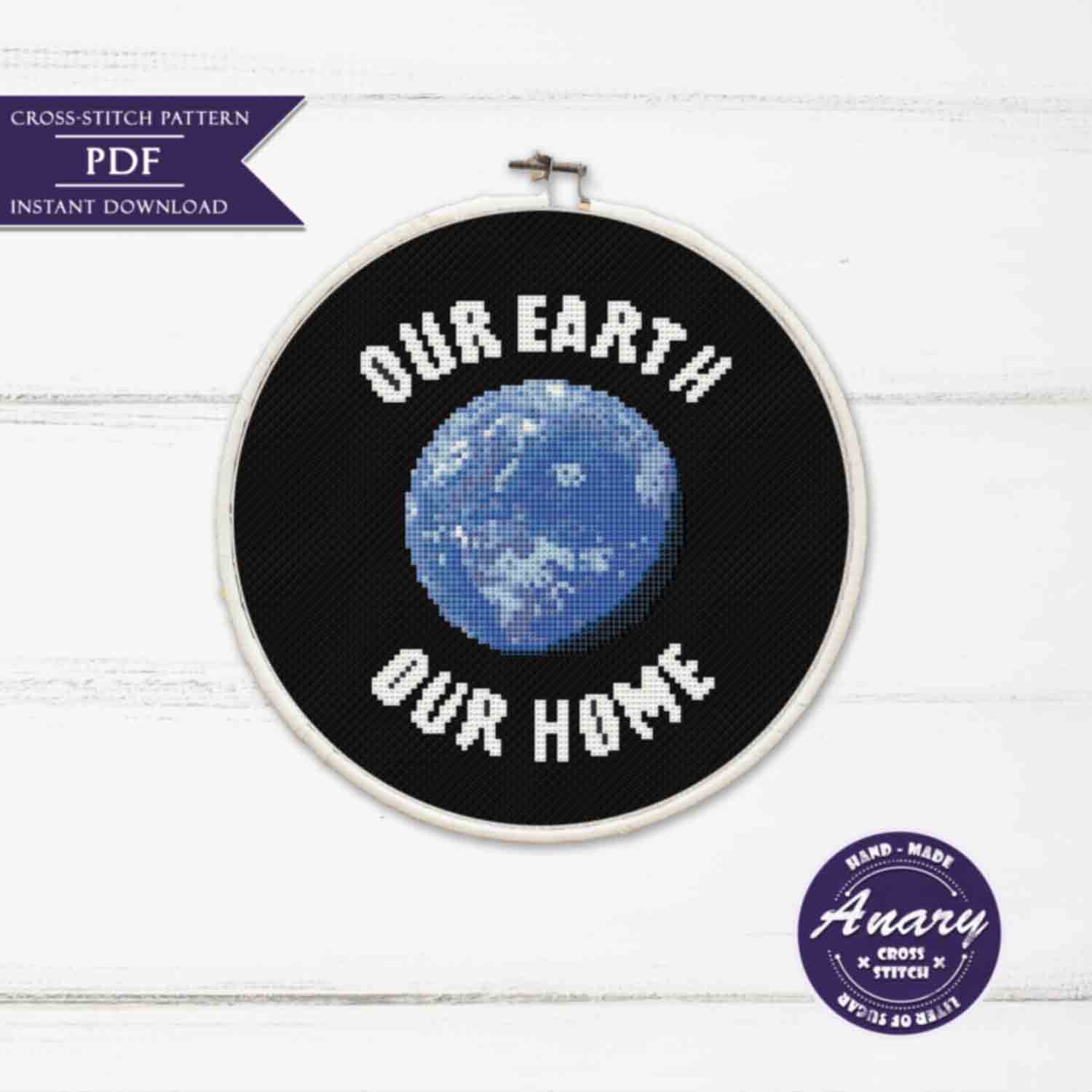 Our Earth Our Home Cross Stitch Pattern Modern Xsitch Crosss - Inspire ...
