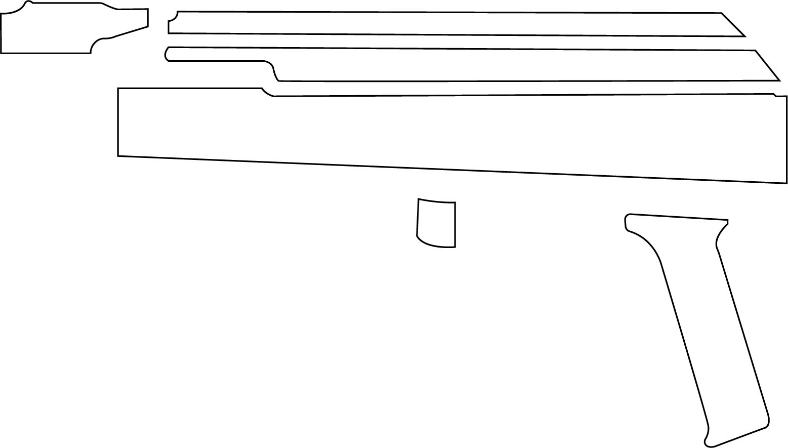 AK47 BLANK GUN TEMPLATE VECTOR FILE SVG DXF EPS PNG JPG FILE - Inspire ...