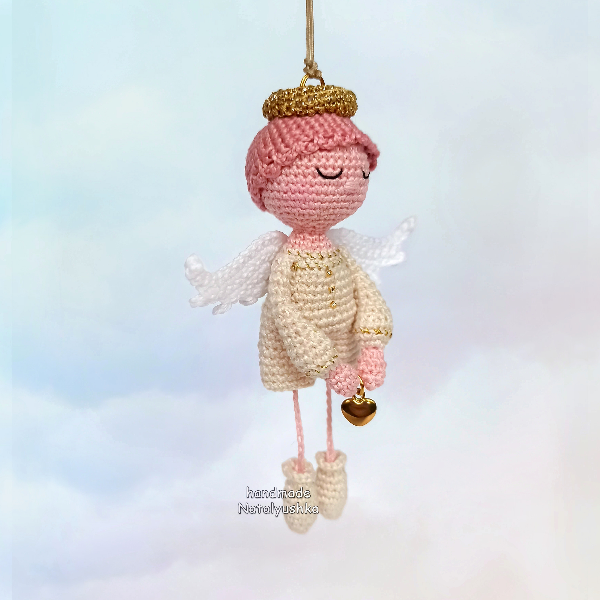 Handmade Angel boy, Keychain, Little crochet guardian Angel - Inspire ...