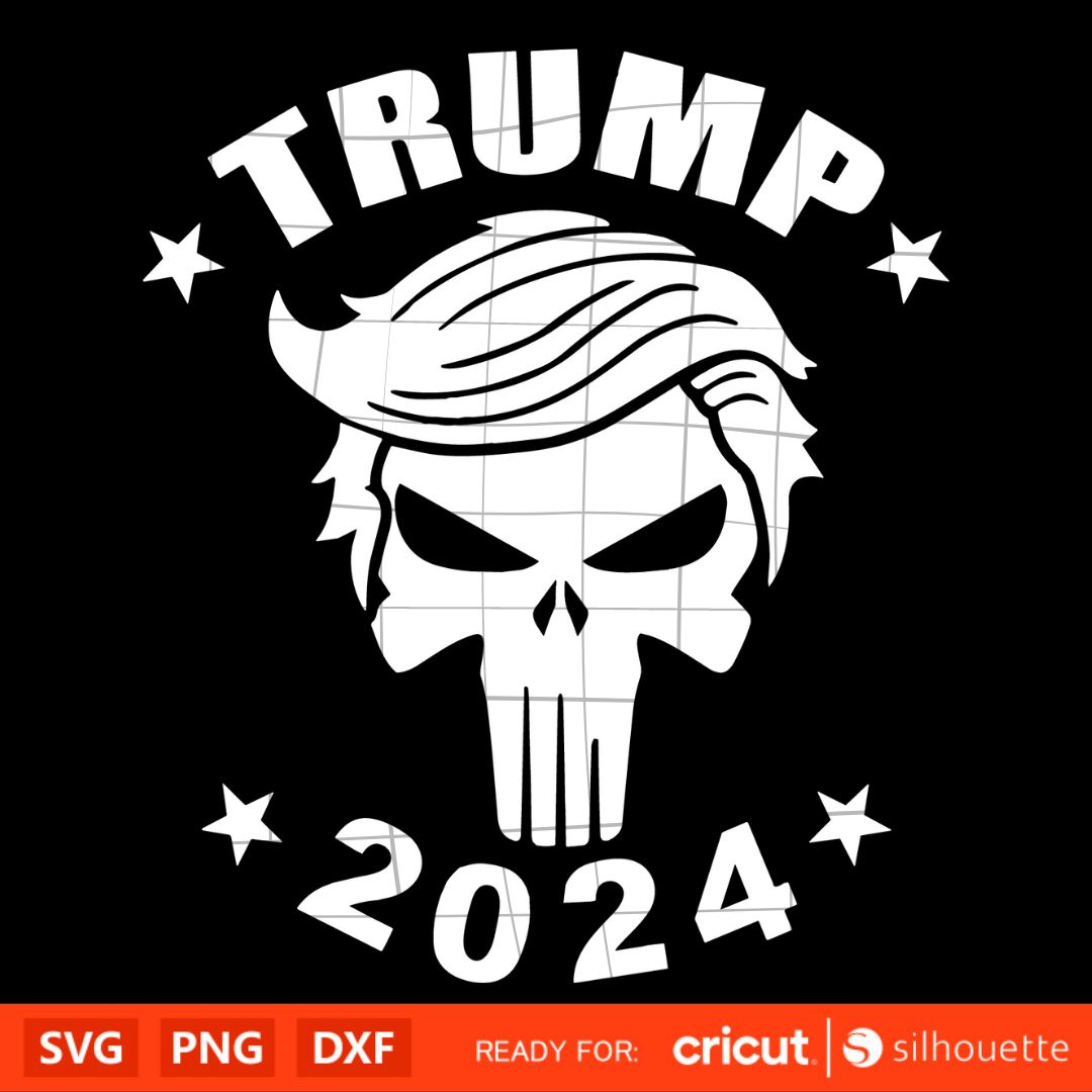 Donald Trump 2024 Skull Svg, Trump Merica Svg, Silhouette Ve - Inspire ...