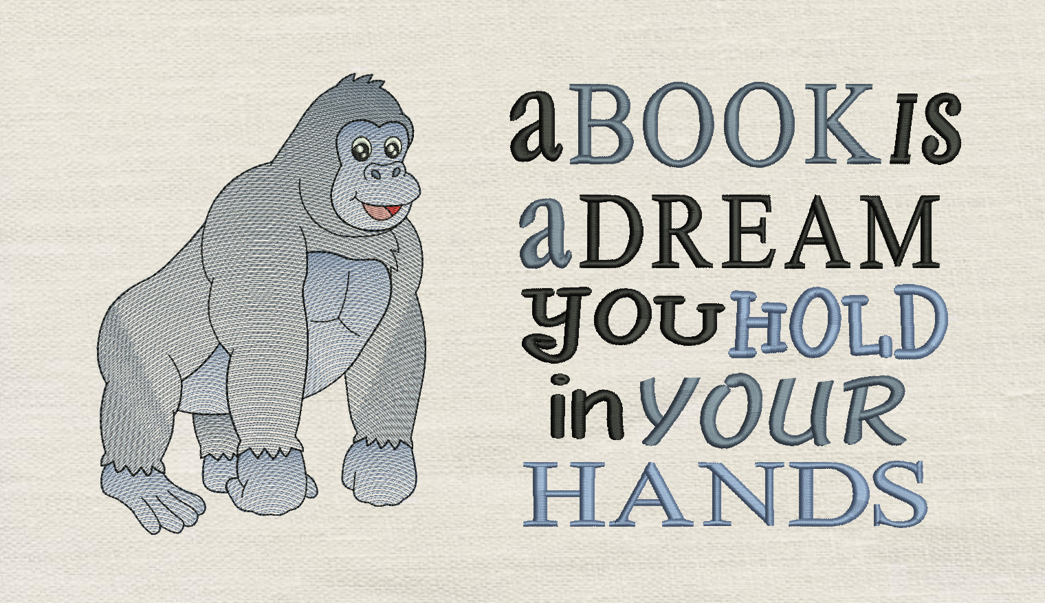 A book is a dream with Gorilla 2 designs reading pillow-INST | Inspire ...