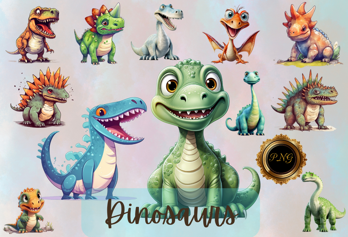 12 Cute Dinosaurs clipart png,dinosaur images png, dinosaur | Inspire ...