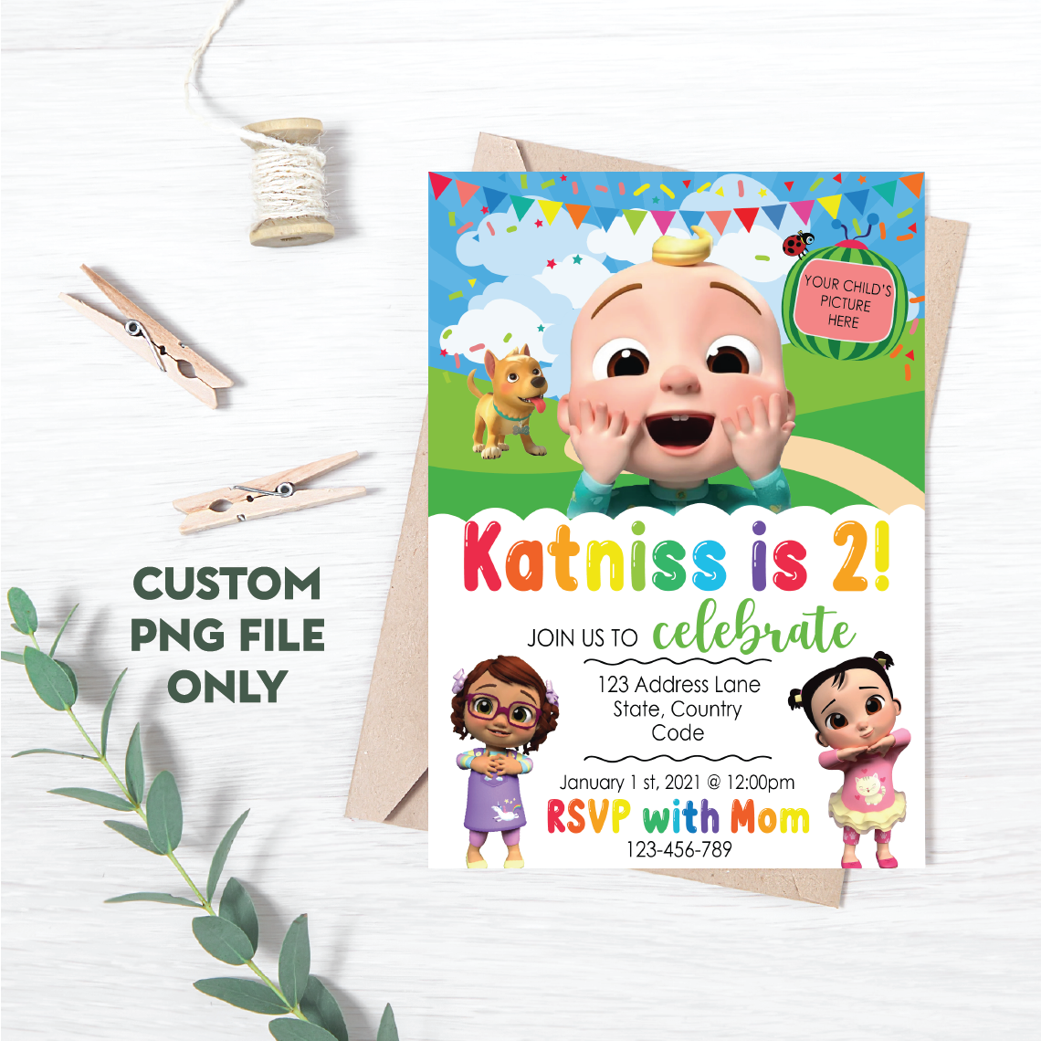 Personalized Kids Birthday, Coco Birthday Invitation, Melon | Inspire ...