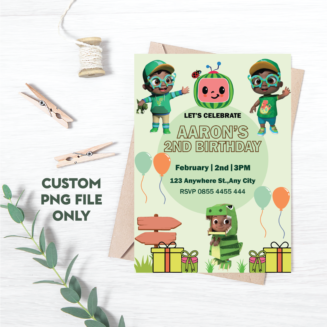 Personalized File Cocomelon Birthday Invitation Boy, Birthda | Inspire ...