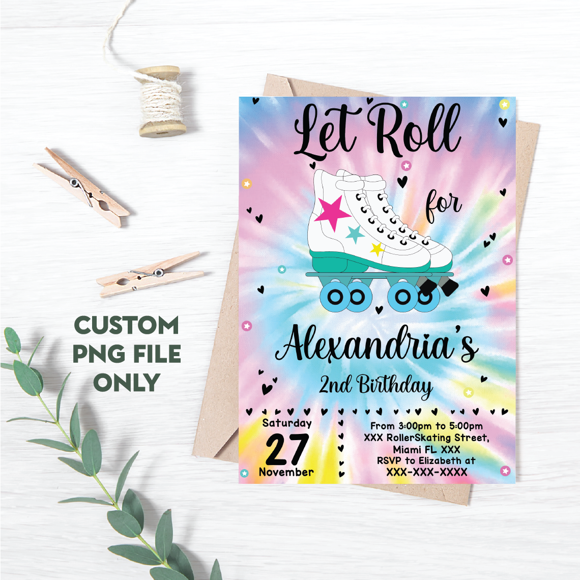 Personalized File Roller Skating Invitation, Roller Skating | Inspire ...