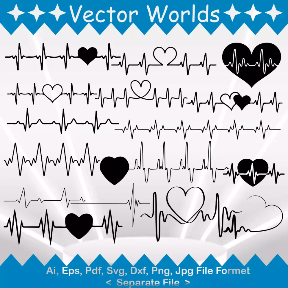 Heartbeat svg, Heartbeats svg, Heart, beat, SVG, ai, pdf, ep | Inspire ...