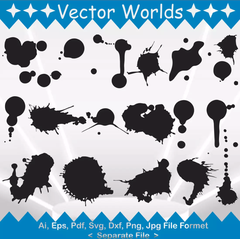 Ink Drops svg, Ink Drops svg, Ink, Drops, SVG, ai, pdf, eps, | Inspire ...