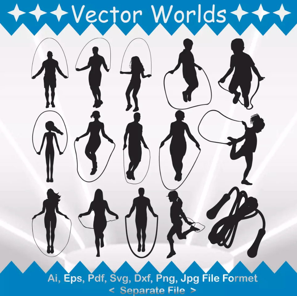 Jumping Rope svg, Jumping Ropes svg, Jumping, Rope, SVG, ai, - Inspire ...