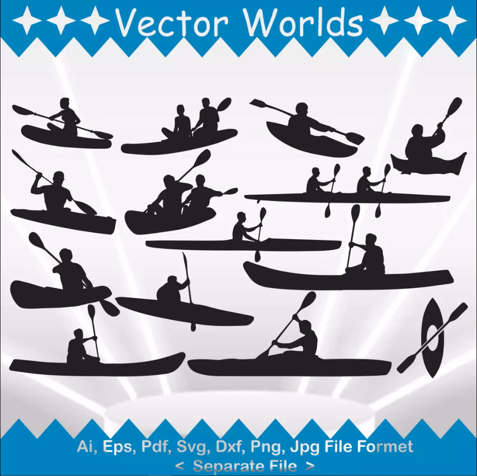 Kayak svg, Kayaks svg, Boat, man, SVG, ai, pdf, eps, svg, dx | Inspire ...