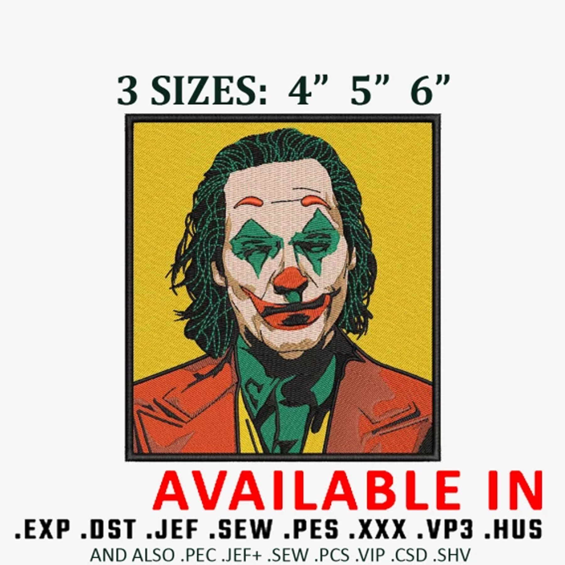 Frame joker embroidery design, Brand design, Embroidered shi | Inspire ...