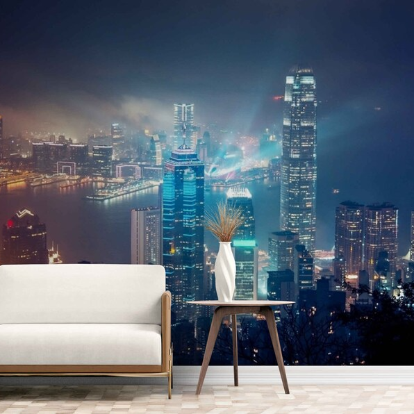 Cyberpunk City Art Wallpaper & 3D Decals Murals | Inspire Uplift