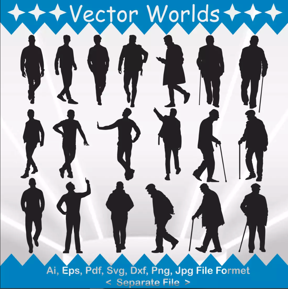 Man Walking svg, Man Walking's svg, Man, Walking, SVG, ai, p - Inspire ...