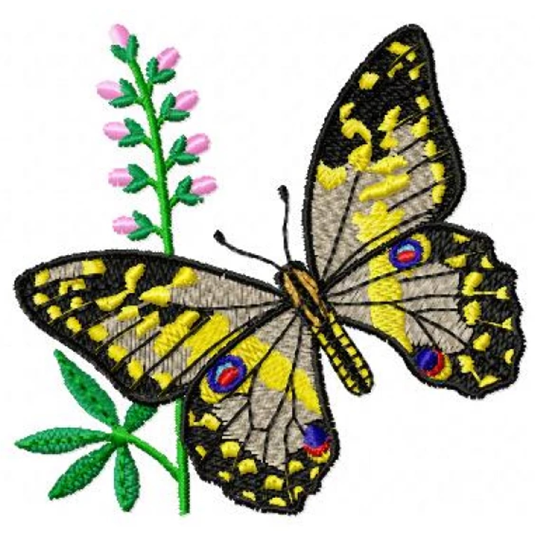 Butterfly yellow embroidery design,Embroidery design, Sale d | Inspire ...