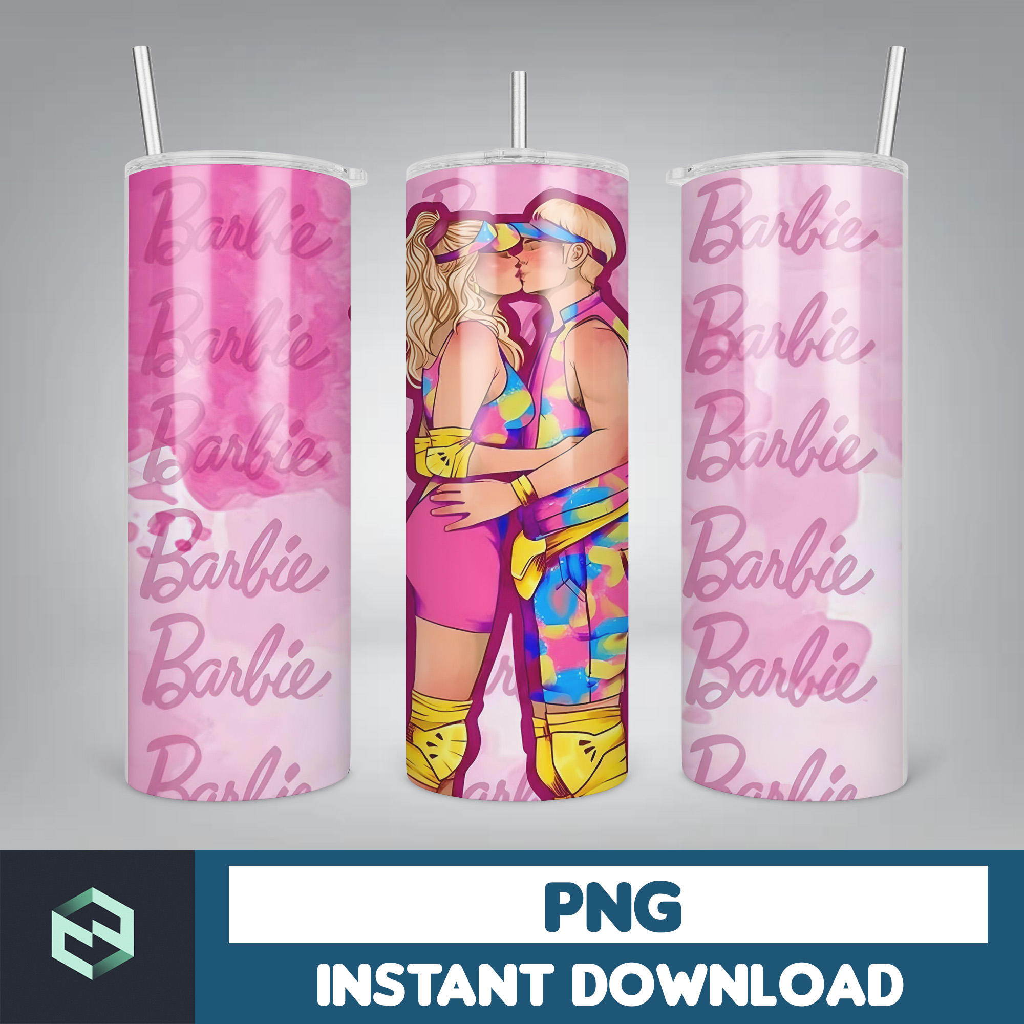 Barbie Tumbler, Barbie Tumbler PNG, Barbie Sublimation Wraps | Inspire ...