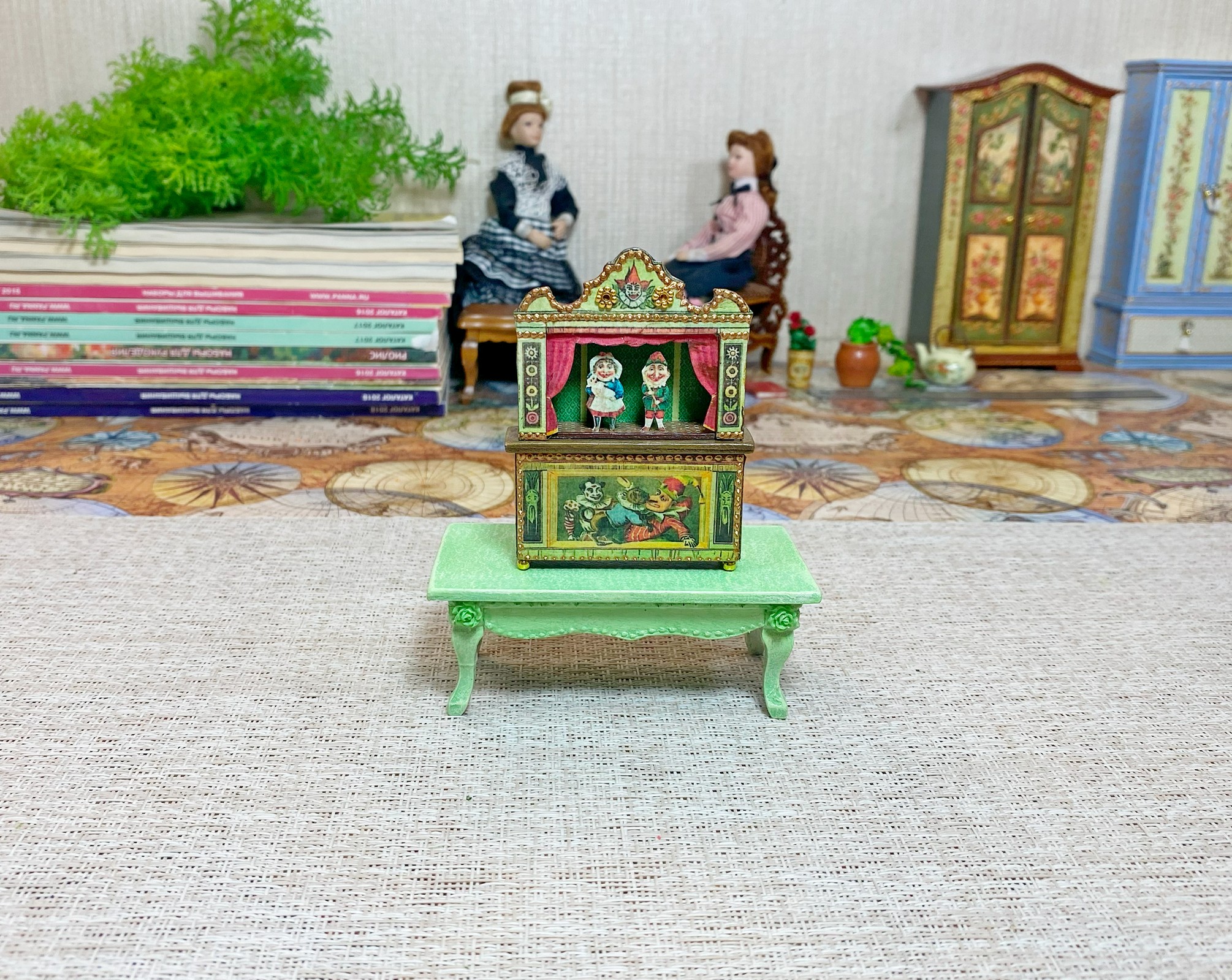 Puppet theater . Dollhouse miniature. Miniature. 1:12. - Inspire Uplift