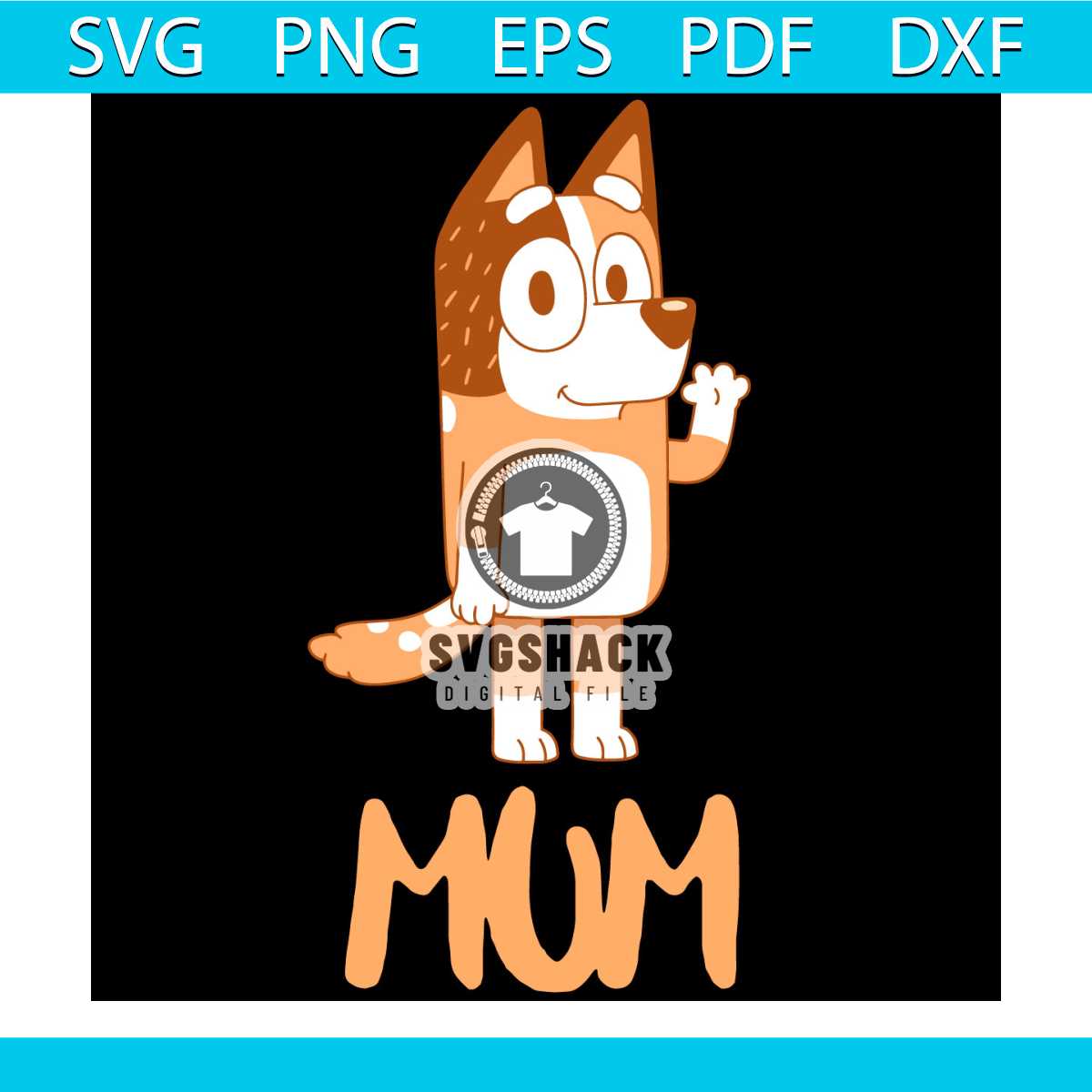 Bluey Mum Cartoon Dog Funny, Bluey Mom Svg, Trending Svg - Inspire Uplift