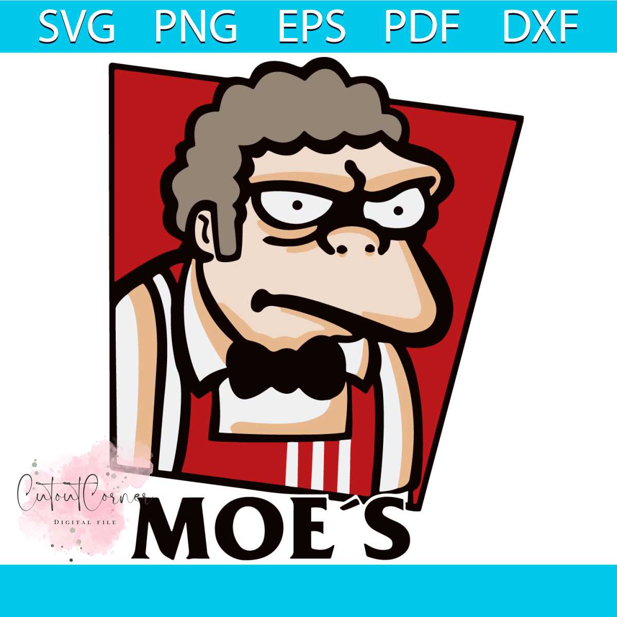 The Simpsons Moes KFC Svg, Trending Svg, Moe Szyslak Svg | Inspire Uplift