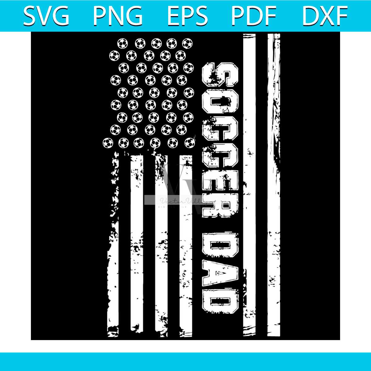 Soccer Dad American Flag Svg, Fathers Day Svg | Inspire Uplift